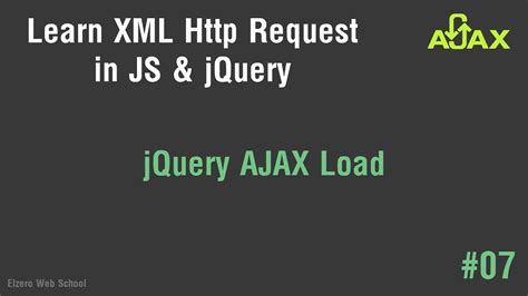 Learn Ajax In Arabic 07 Jquery Ajax Load Youtube