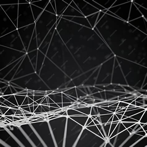 Premium Ai Image Structure Of Network Connections Interlacing Lines And Dots On A Dark Background