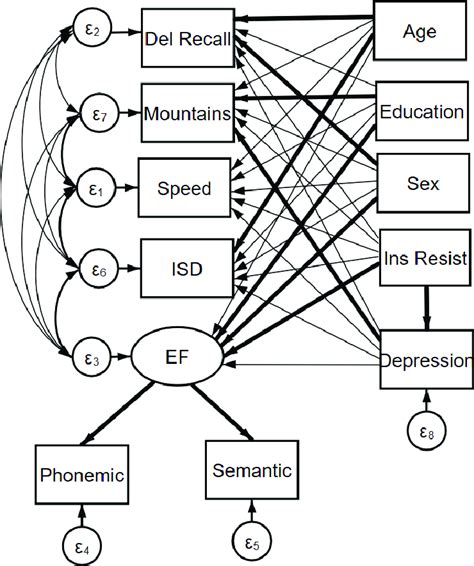 Structural Equation Model Path Diagram The Latent Construct For Ef In Download Scientific
