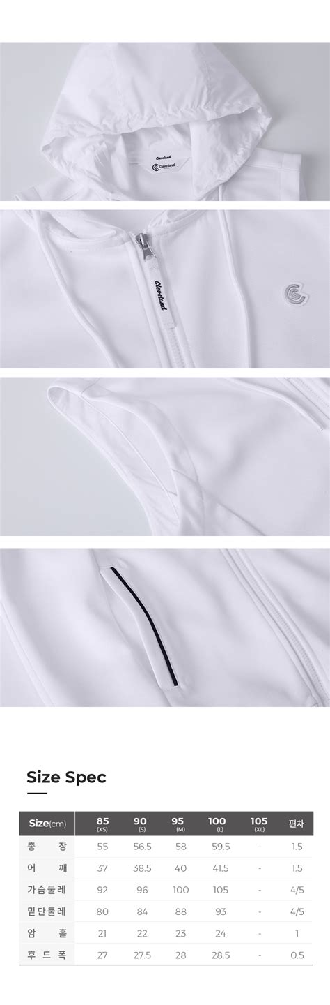 클리브랜드 골프웨어 여성 우븐 믹스 후드 풀집업 골프바람막이골프조끼cgwvt31515wh