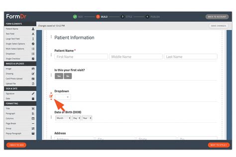 Adding A Dropdown FormDr Product Guide