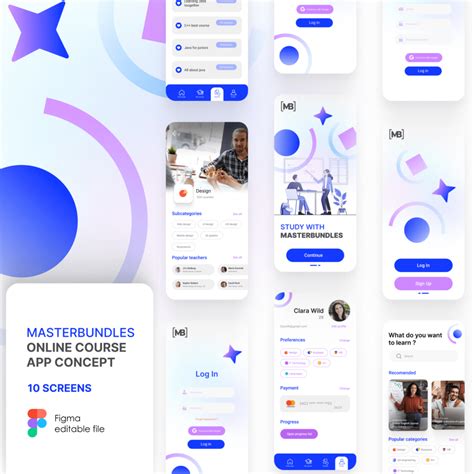 Sunkissed Online Course App UI Kit MasterBundles