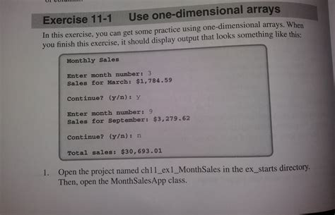 Solved Exercise 11 1 Use One Dimensional Arrays In This