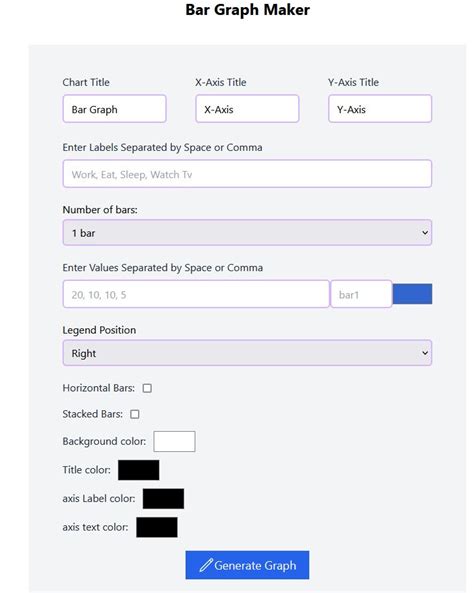 Generate Bar Charts Online With Bar Graph Maker