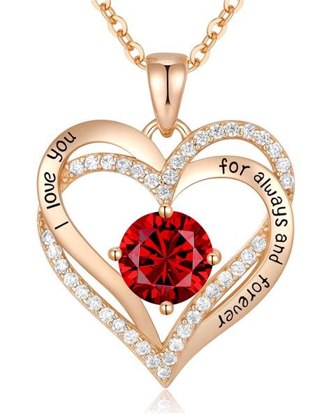 Cde Forever Love Heart Necklaces For Women Wedding Anniversary
