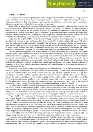Applying Peer Review For Programming Assignments PDF Web Development Internet