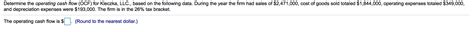 Solved Determine The Operating Cash Flow OCF For Kleczka Chegg