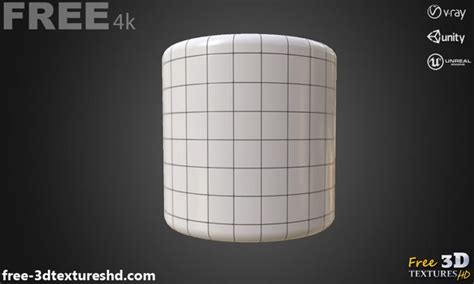 White Ceramic Wall Tile Pbr Texture 3d For Unity Unreal And Vray Free
