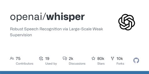 whisper readme md at main · openai whisper · github