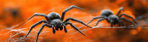 Discover Playful Spiders In A Festive Web Perfect For Halloween Decorations These Arachnids