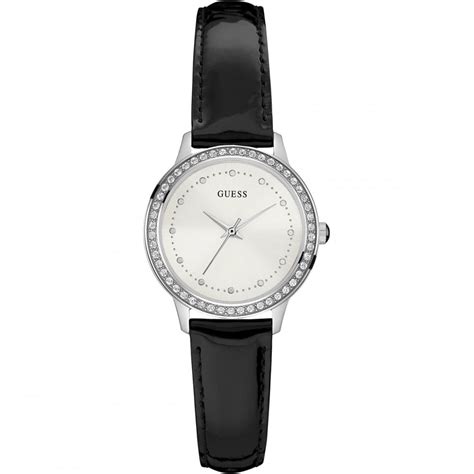 Ladies Black Leather Strap Chelsea Watch Watches From Francis And Gaye