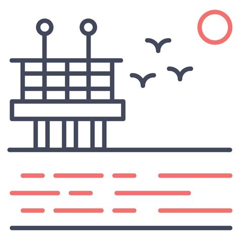 Premium Vector Dock Landscape Vector Illustration Style