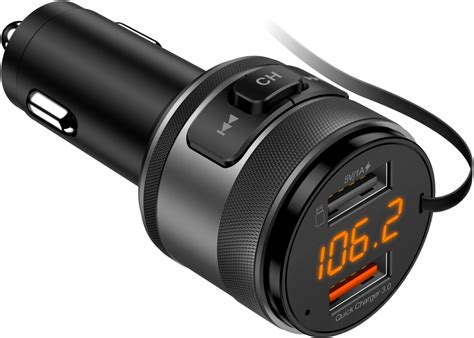 Customer Reviews Isimple Bluetooth 5 0 Fm Transmitter With External Microphone For Music