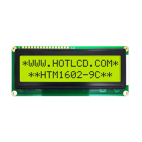 2x16 Character Lcd Stn Yellowgreen Display With Yellowgreen