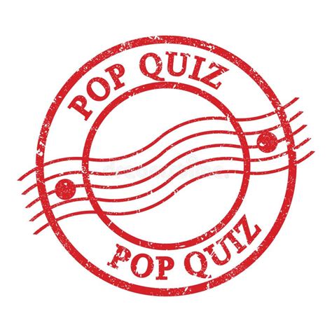 Pop Quiz Text Written On Red Postal Stamp Stock Illustration Illustration Of Text Quiz