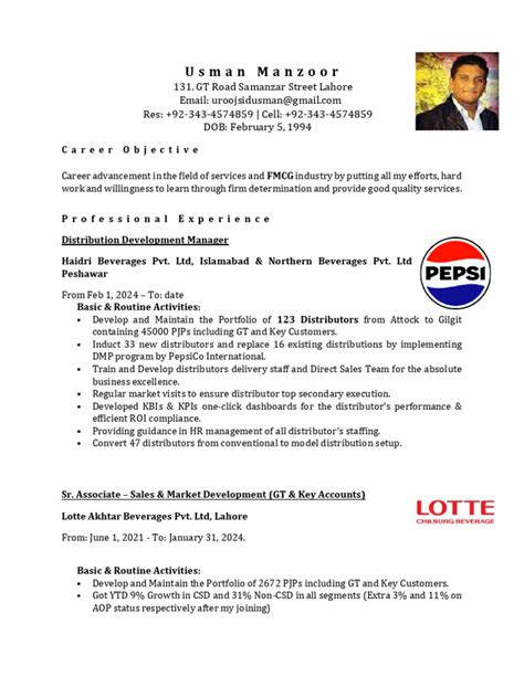Usman Cv Pdf