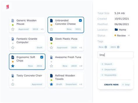 Tags UI Design