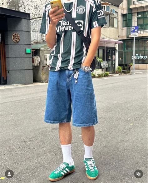 Man United Jorts Outfit In 2024 Streetwear Outfit Street Fashion Men