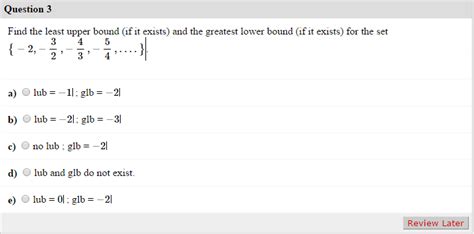 Solved Find The Least Upper Bound It It Exists And The