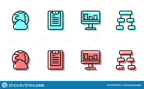 Set Line Monitor With Graph Chart Social Network Server Data Report