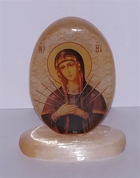 Икона Семистрельная, селенит - Дом Таро