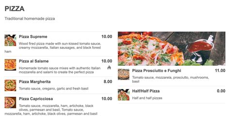 Restaurant Menu Writing Rules