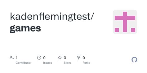 GitHub Kadenflemingtest Games