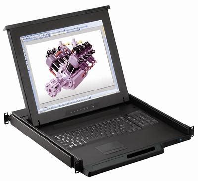 Rkp E Cyberview U Rack Monitor Touchpad With Integrated Port Ps Kvm Switch