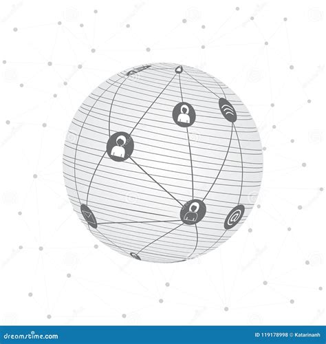Worldwide Connection Concept Global Communications Network Stock Vector Stock Vector