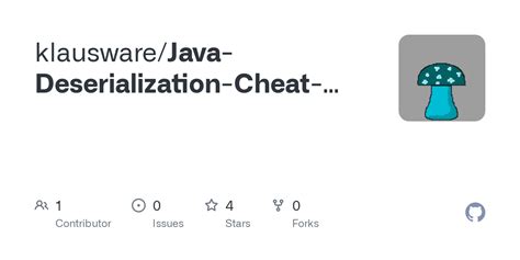 Github Klauswarejava Deserialization Cheat Sheet