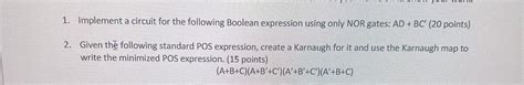 Solved Implement A Circuit For The Following Boolean Chegg