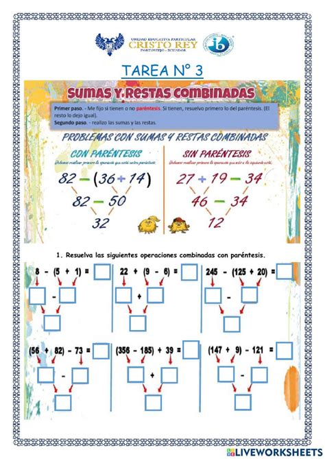 Ejercicios De Operaciones Combinadas