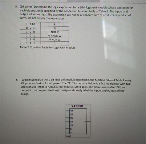 solved need help with num 6 10 ﻿points ﻿determine the logic