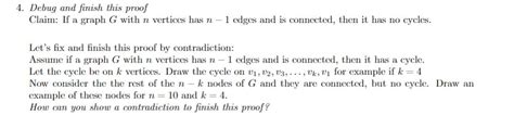 solved controdebug and finish this proofclaim if a graph g
