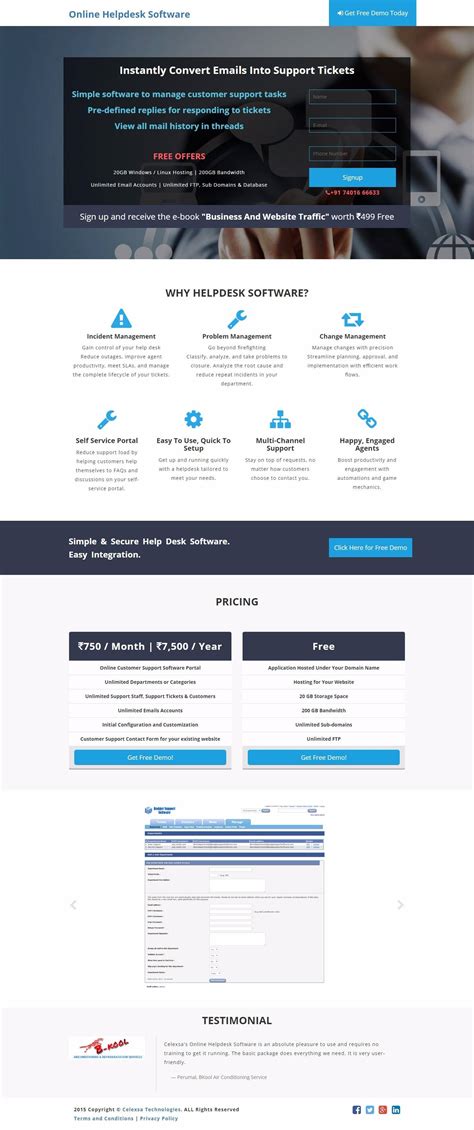 Landing Pages Celexsa Technologies