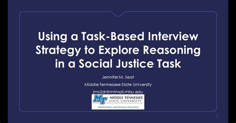 pechakucha presentation using a task based interview strategy to explore r
