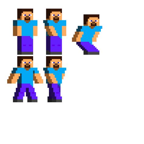 Pixilart Minecraft Steve Sprite Sheet By Toothlessas