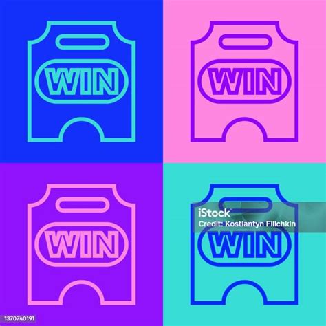 팝 아트 라인 서커스 티켓 아이콘 색상 배경에 격리 놀이 공원 벡터 개념에 대한 스톡 벡터 아트 및 기타 이미지 개념 건네주기 고풍스런 Istock