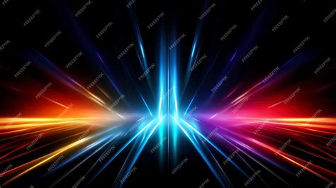 Premium Ai Image Abstract Abstract Neon Glowing Line Technology