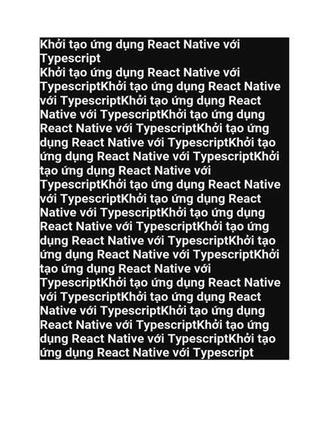 KH I T o NG D NG React Native V I Typescript | PDF