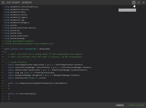 Axiom Scripting Documentation Version 25 General Canary Community