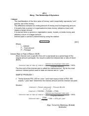 Understanding Money Time Relationships Equivalence Course Hero