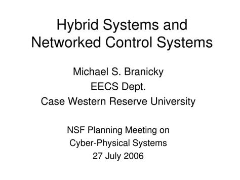 Ppt Hybrid Systems And Networked Control Systems Powerpoint Presentation Id1435979