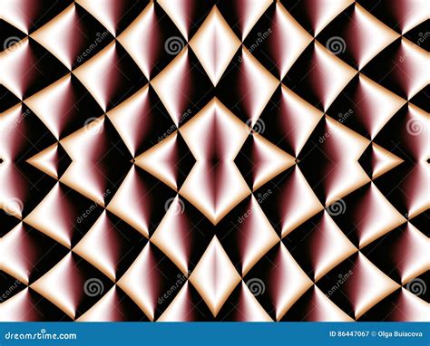 Symmetrical Fractal Pattern Collection Cells Stock Illustration