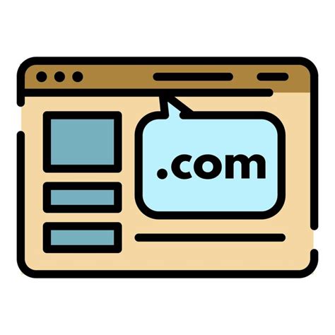 premium vector web site domain icon outline web site domain vector