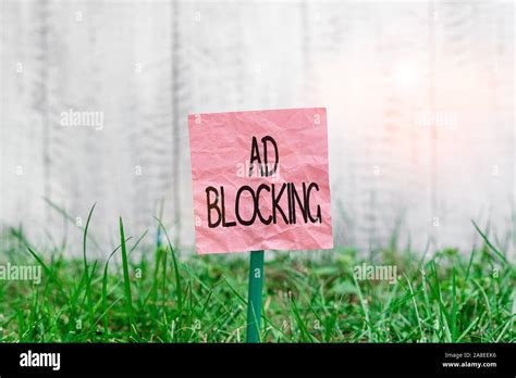 Conceptual Hand Writing Showing Ad Blocking Concept Meaning Program