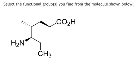 Solved Select The Functional Groups You Find From The