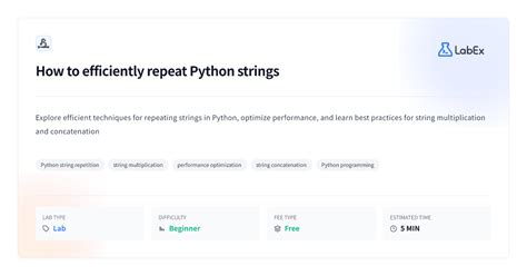 How To Efficiently Repeat Python Strings Labex