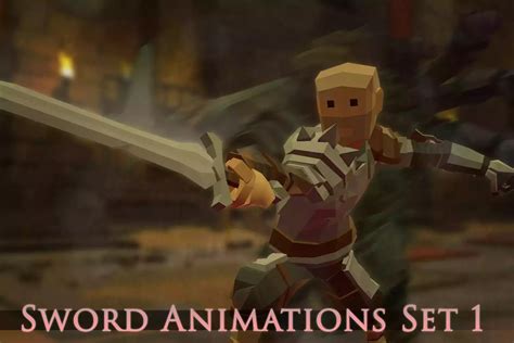 Sword Animations Set 1 Unityhub Pro бесплатные ассеты для Unity и Unreal Engine