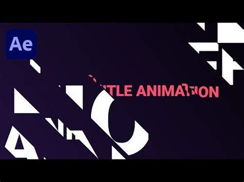 Title Animation Based On Text Only After Effects Tutorial Artofit